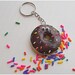 Donut Keychain, Donut Key Ring, Donut Bookbag Charm, Donut Charm ...