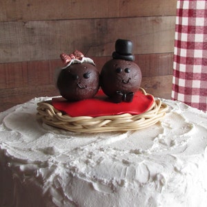 Spaghetti & Meatballs Wedding Cake Topper, Meatball Bride and Groom ...