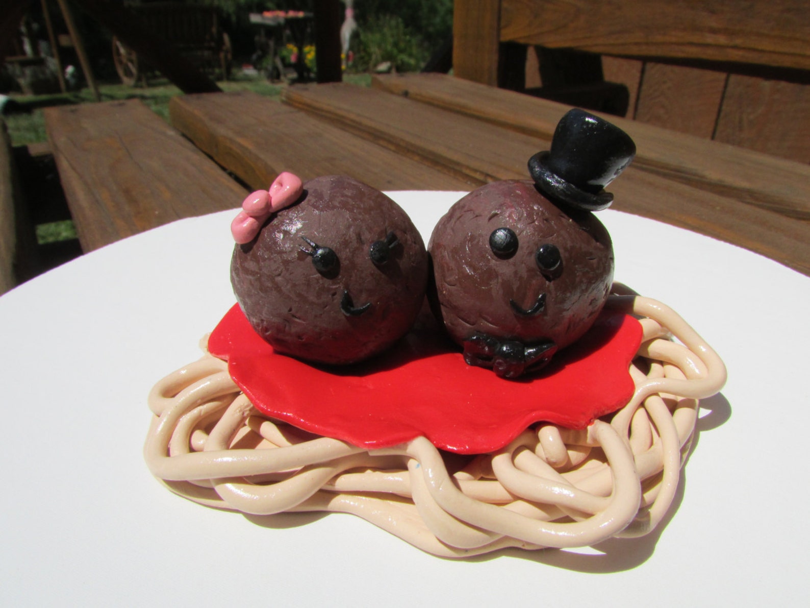 Spaghetti & Meatballs Wedding Cake Topper Meatball Bride and - Etsy