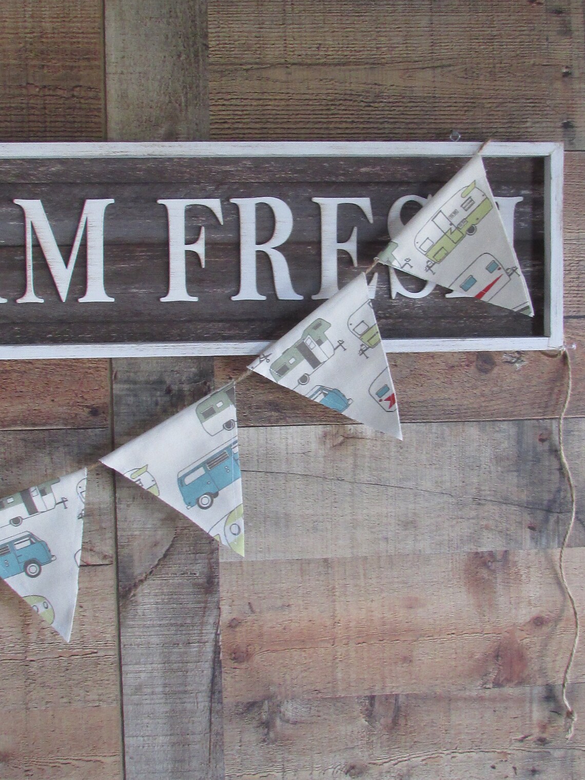 Retro Camper Banner Vintage Camping Pennant Fabric Banner - Etsy