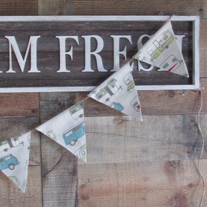 Retro Camper Banner Vintage Camping Pennant Fabric Banner - Etsy