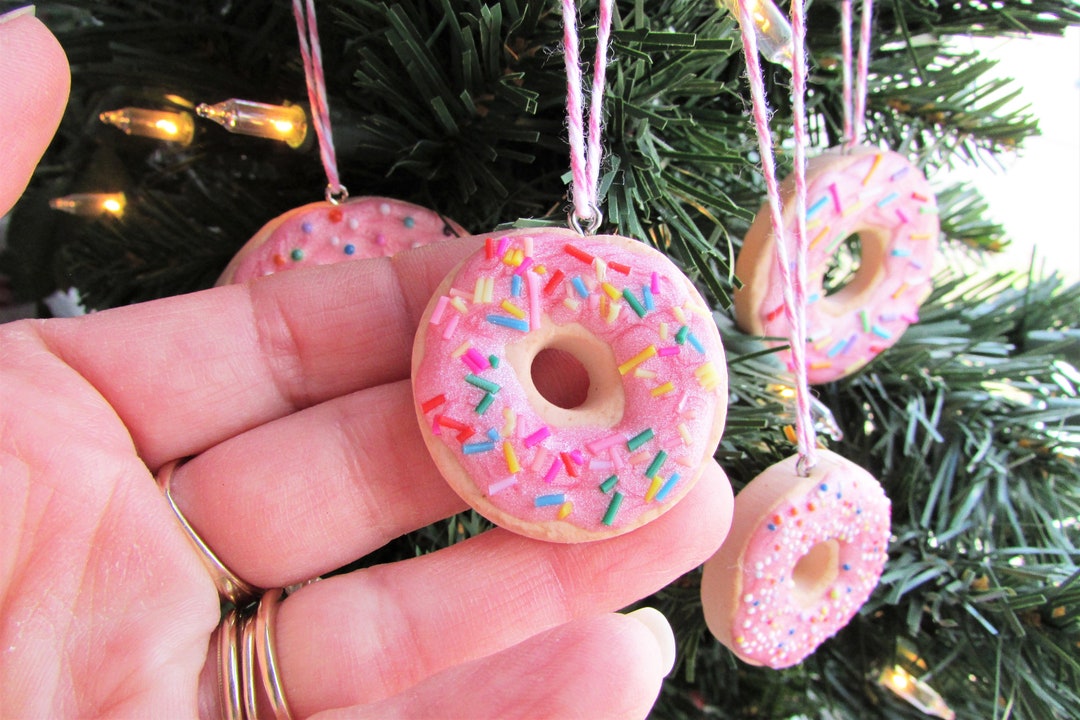 1 MINI Donut Sugar Cookie Ornament Donut Tree Ornaments Baker Bakery ...
