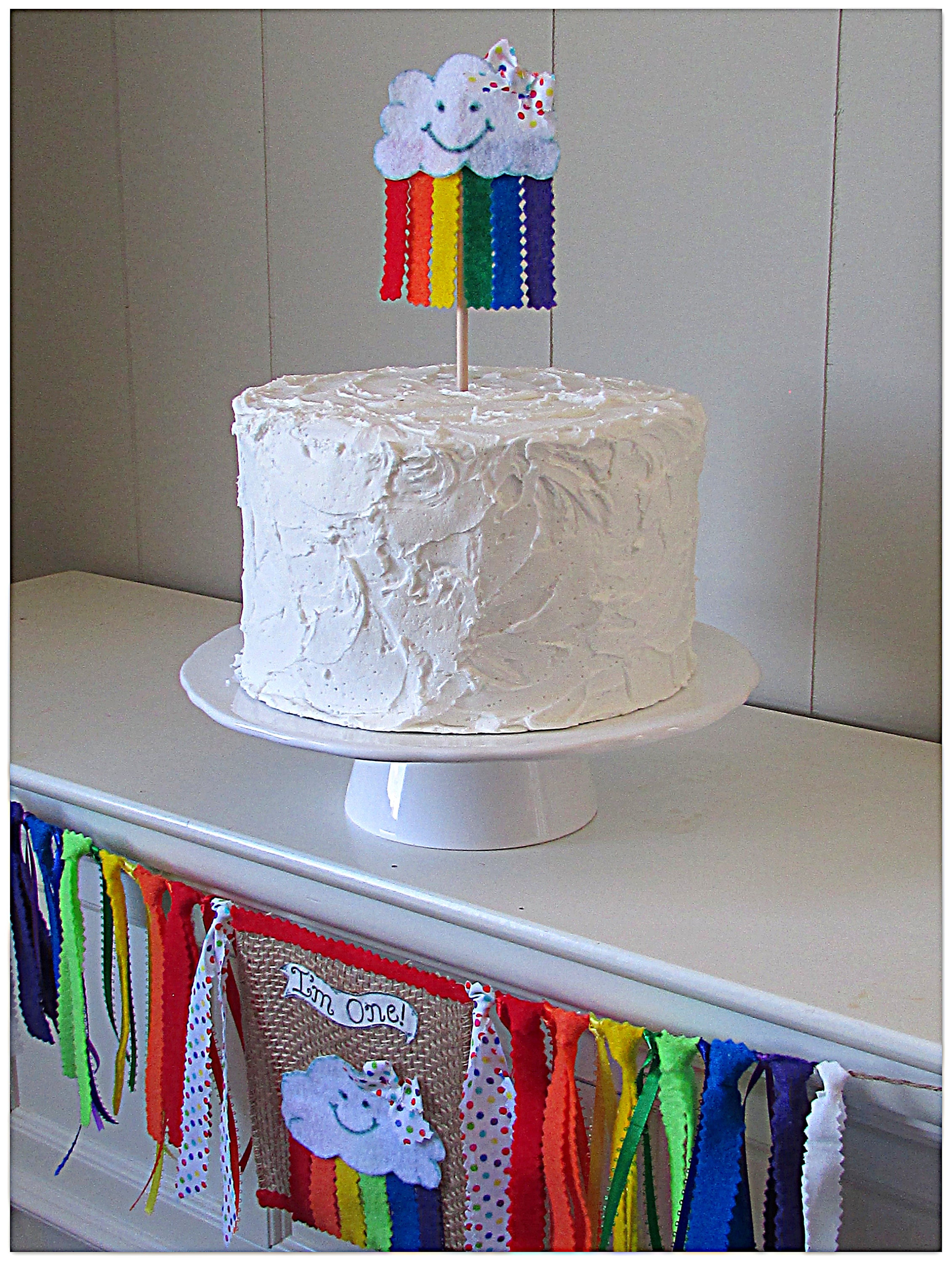 Rainbow Cake Topper Cloud Cake Topper Rainbow Party | Etsy