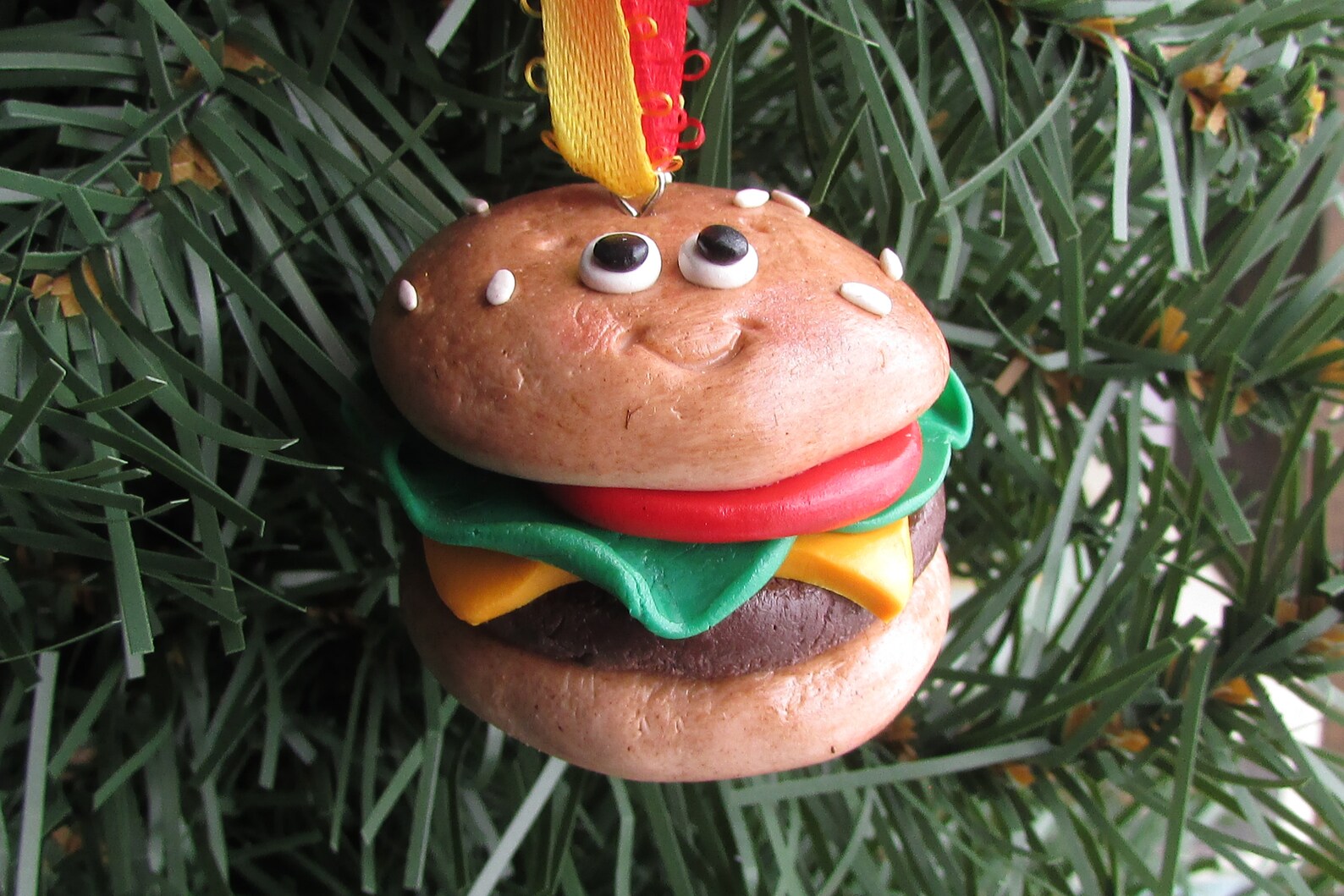 Cheeseburger Christmas Ornament, Cheesburger Ornament, Burger Ornament ...