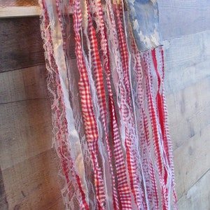 Red White and Blue Rag Flag Ribbon Flag Primitive American - Etsy