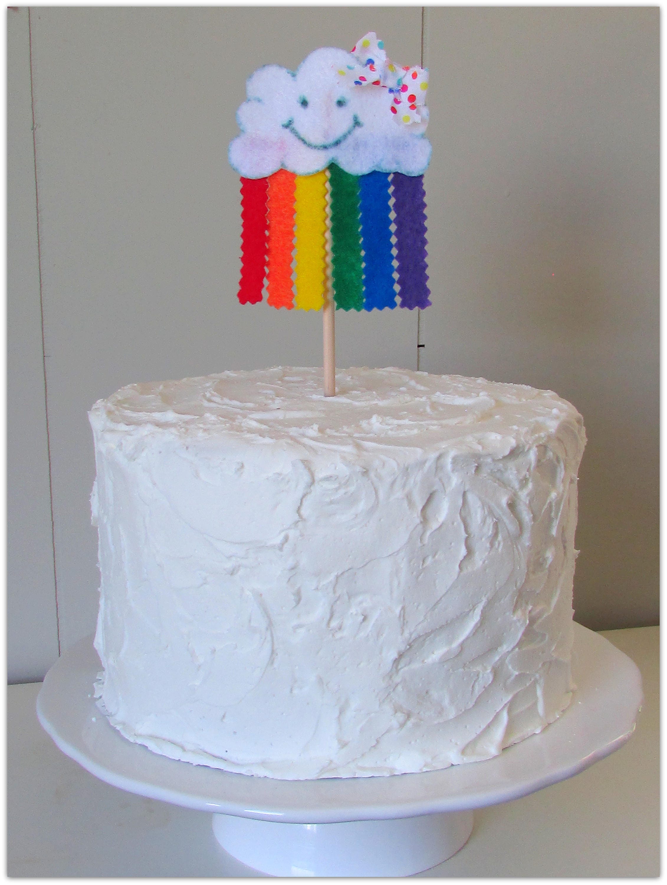 Rainbow Cake Topper Cloud Cake Topper Rainbow Party - Etsy