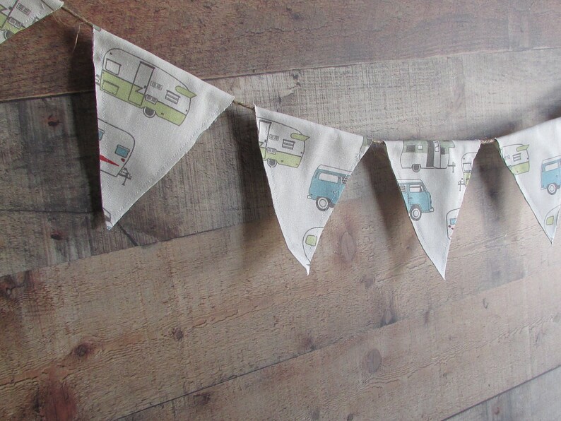 Retro Camper Banner Vintage Camping Pennant Fabric Banner - Etsy