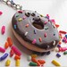 Donut Keychain, Donut Key Ring, Donut Bookbag Charm, Donut Charm ...