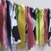 Farmer Rag Tie Banner Farm Birthday Barnyard Green Yellow Red Cow Print ...