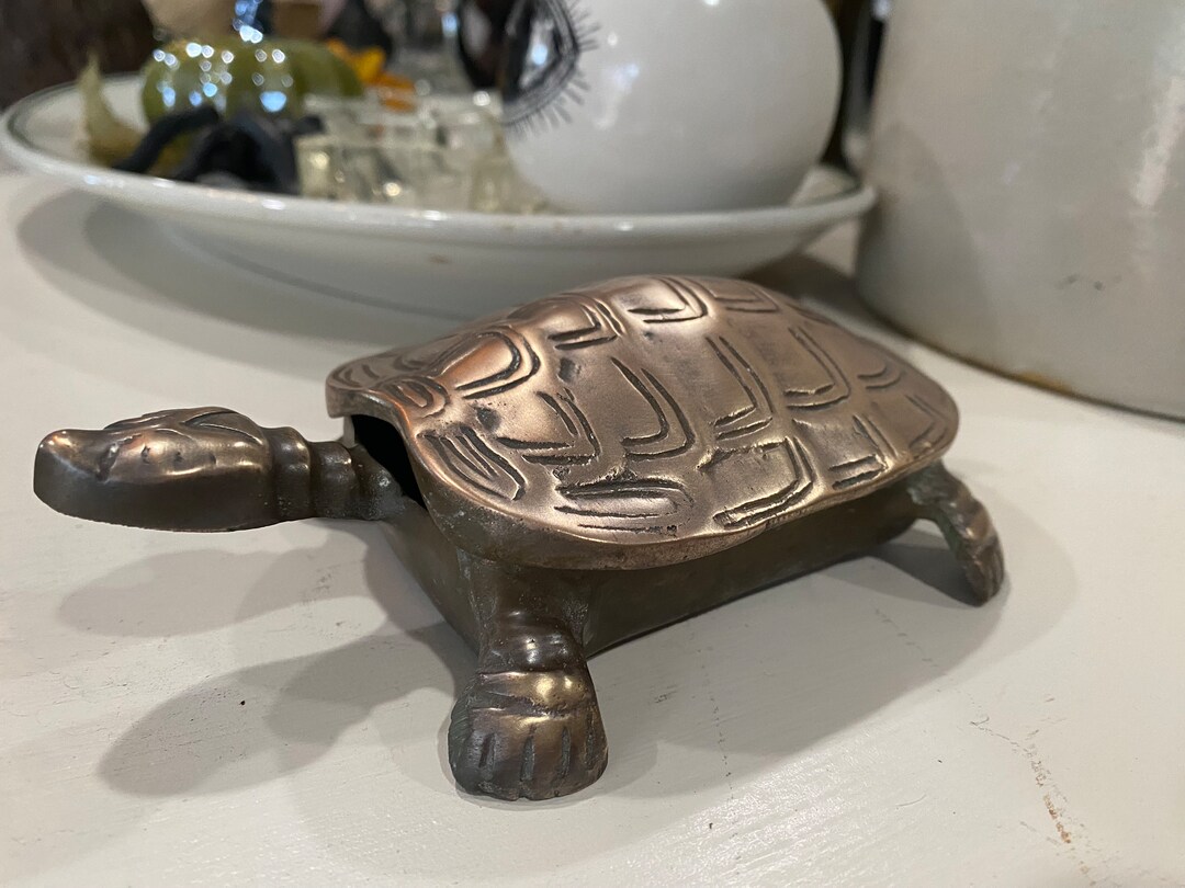 Brass Turtle Trinket Box - Etsy