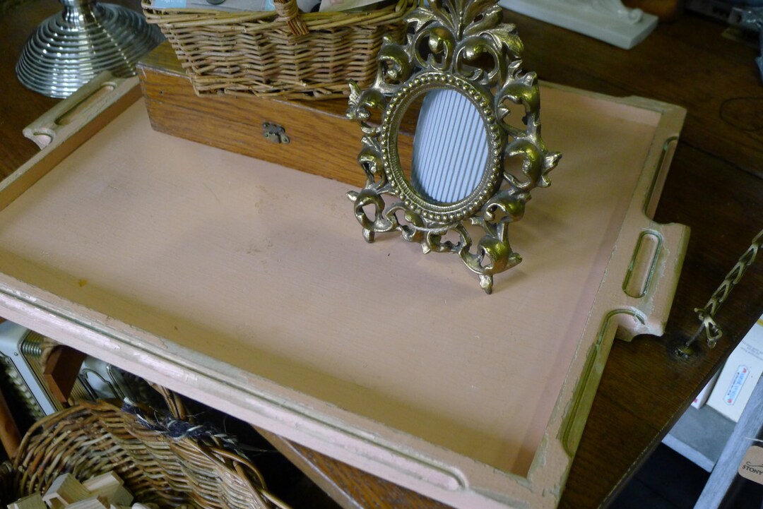 Chippy Paint Pink Wood Tray - Etsy