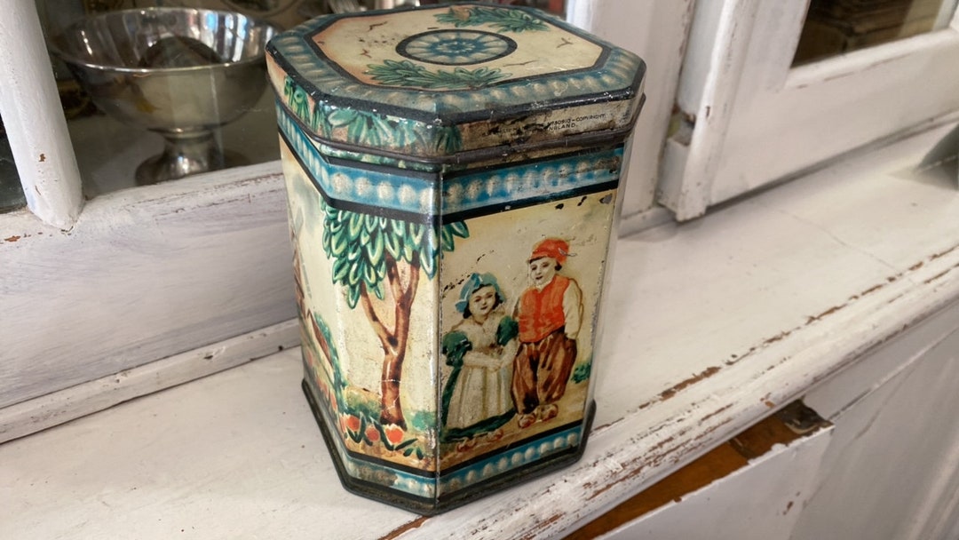 Toffee Tin Container - Dutch Scenes - Etsy