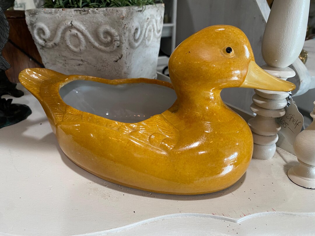 Ceramic Duck Planter - Etsy