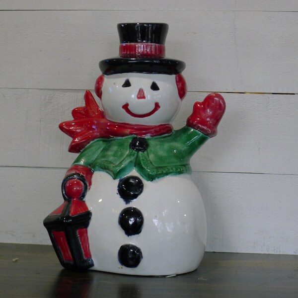 Ceramic Snowman - Etsy