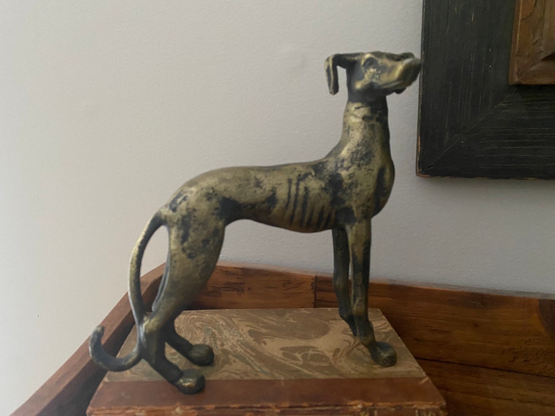 Metal Greyhound Dog Statue - Etsy