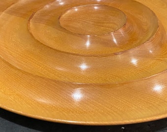 Vtg MCM Style Wood Salad Serving Set, Hand Turned, Woodbury Woodware ...