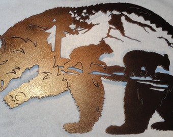 Metal Bear Wall Art - Etsy