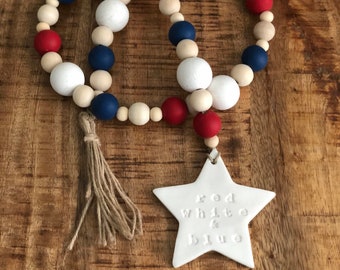 Red white blue decor | Etsy