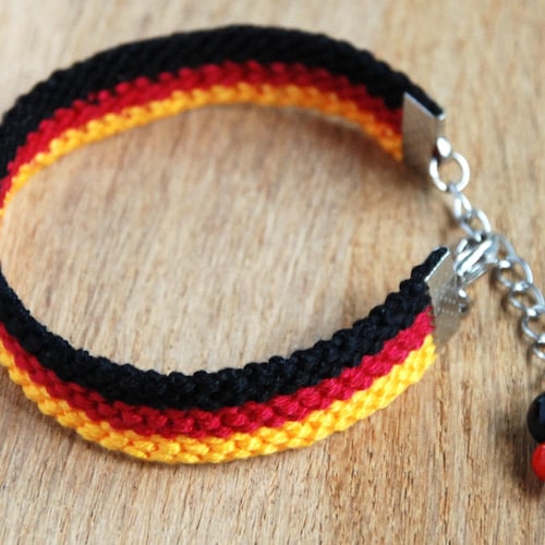 German Flag Friendship Bracelet Germany Flag Bracelet | Etsy