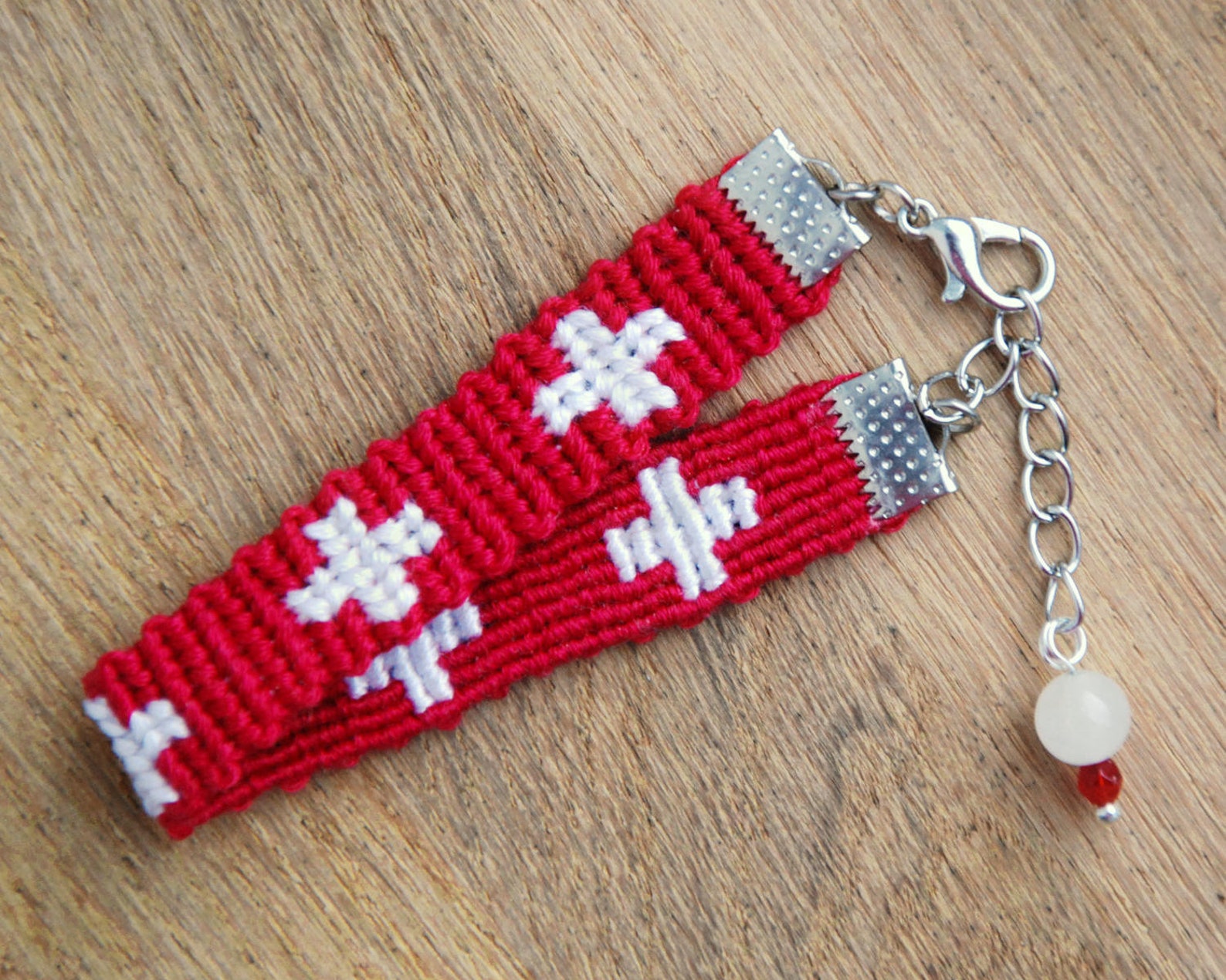 Swiss Flag Bracelet Friendship Bracelet With Flag of - Etsy