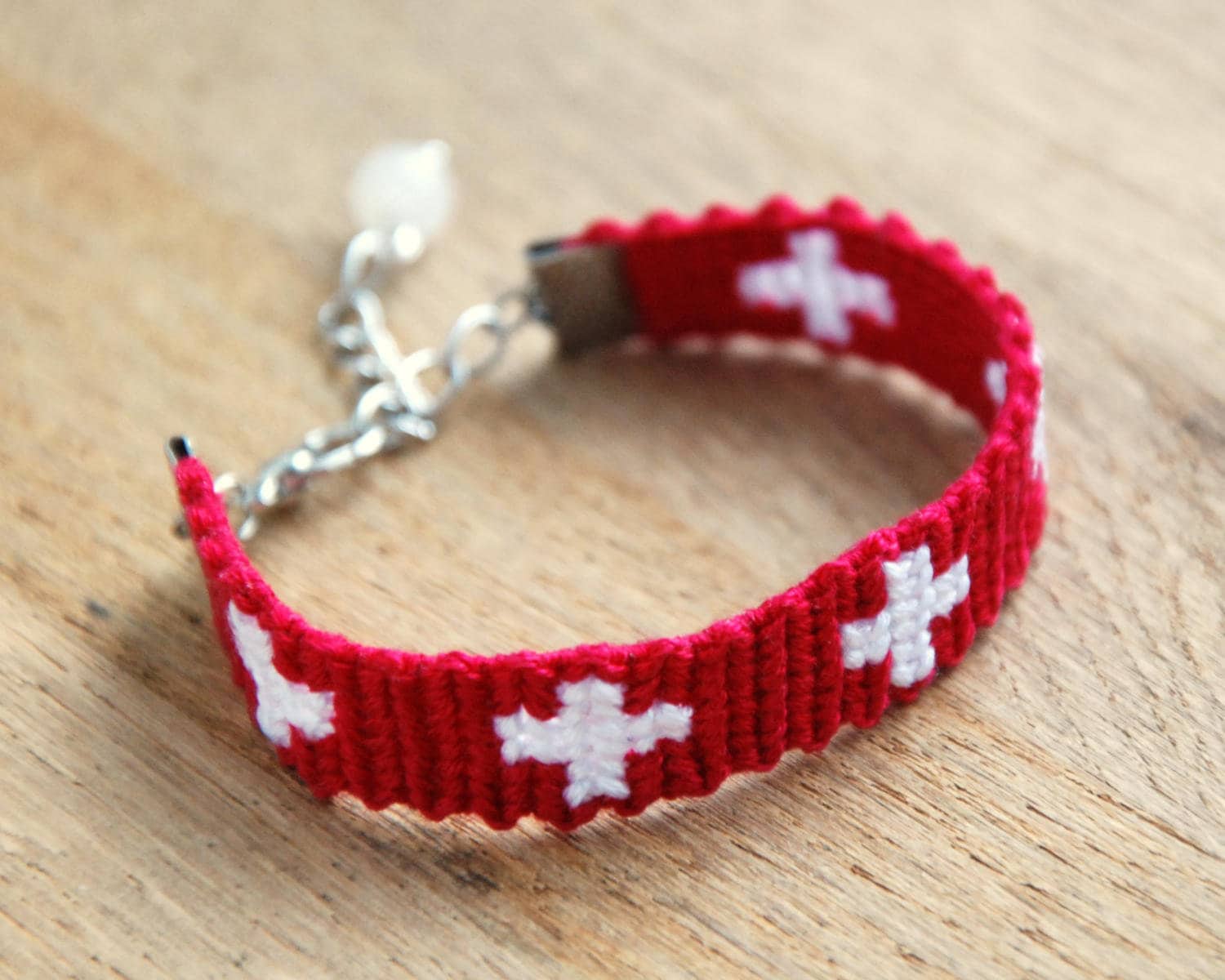 Swiss Flag Bracelet Friendship Bracelet With Flag of - Etsy