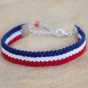 French Flag Bracelet, Paris Bracelet, Friendship Bracelet, Paris Theme ...
