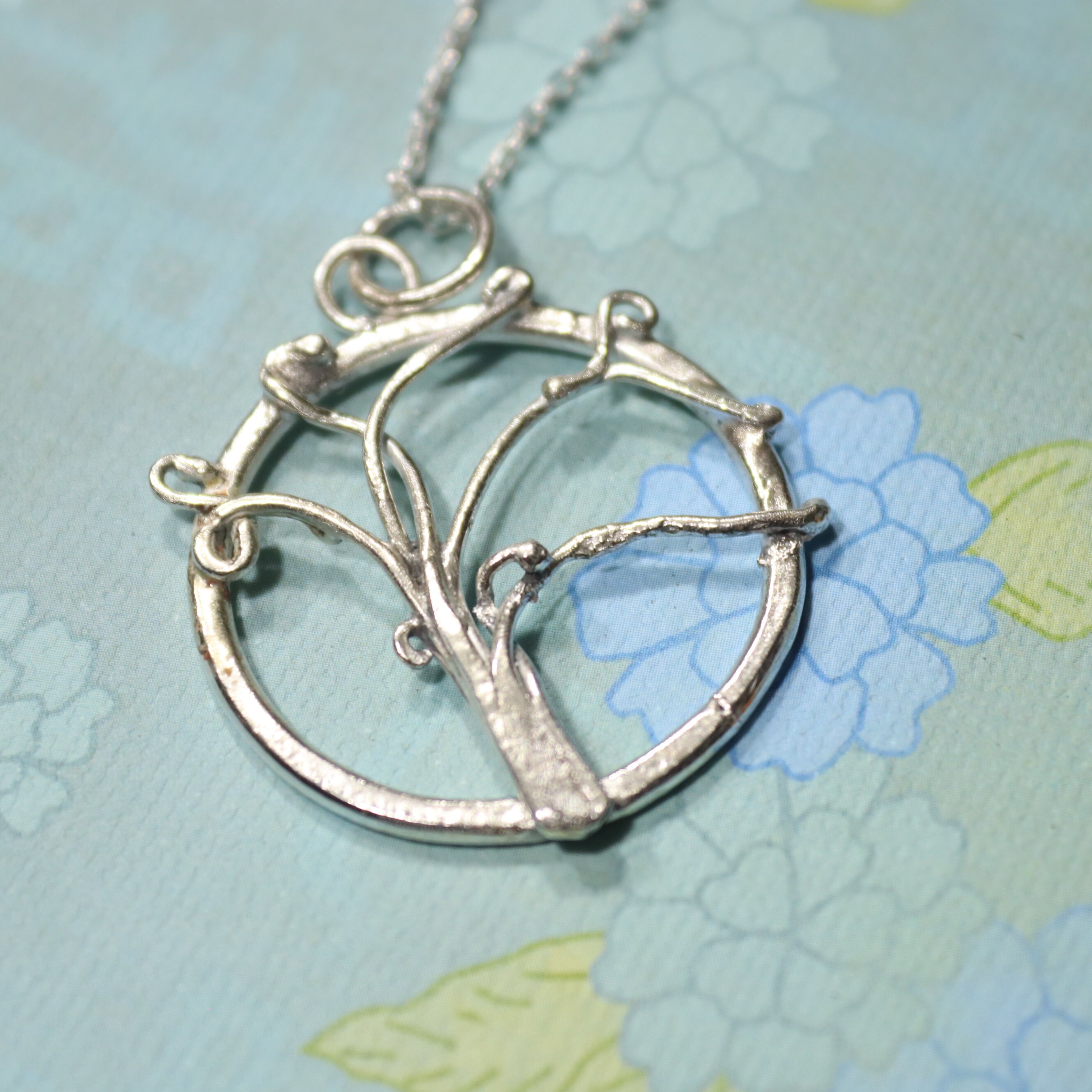 Tree Pendant, Nature Pendant, Artisan 925 Sterling Silver Pendant, Art ...