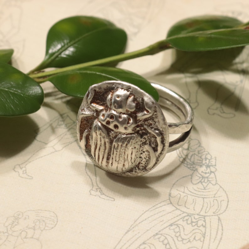 Scarab Ring Beetle Ring Statement Ring Insect Ring Cast - Etsy