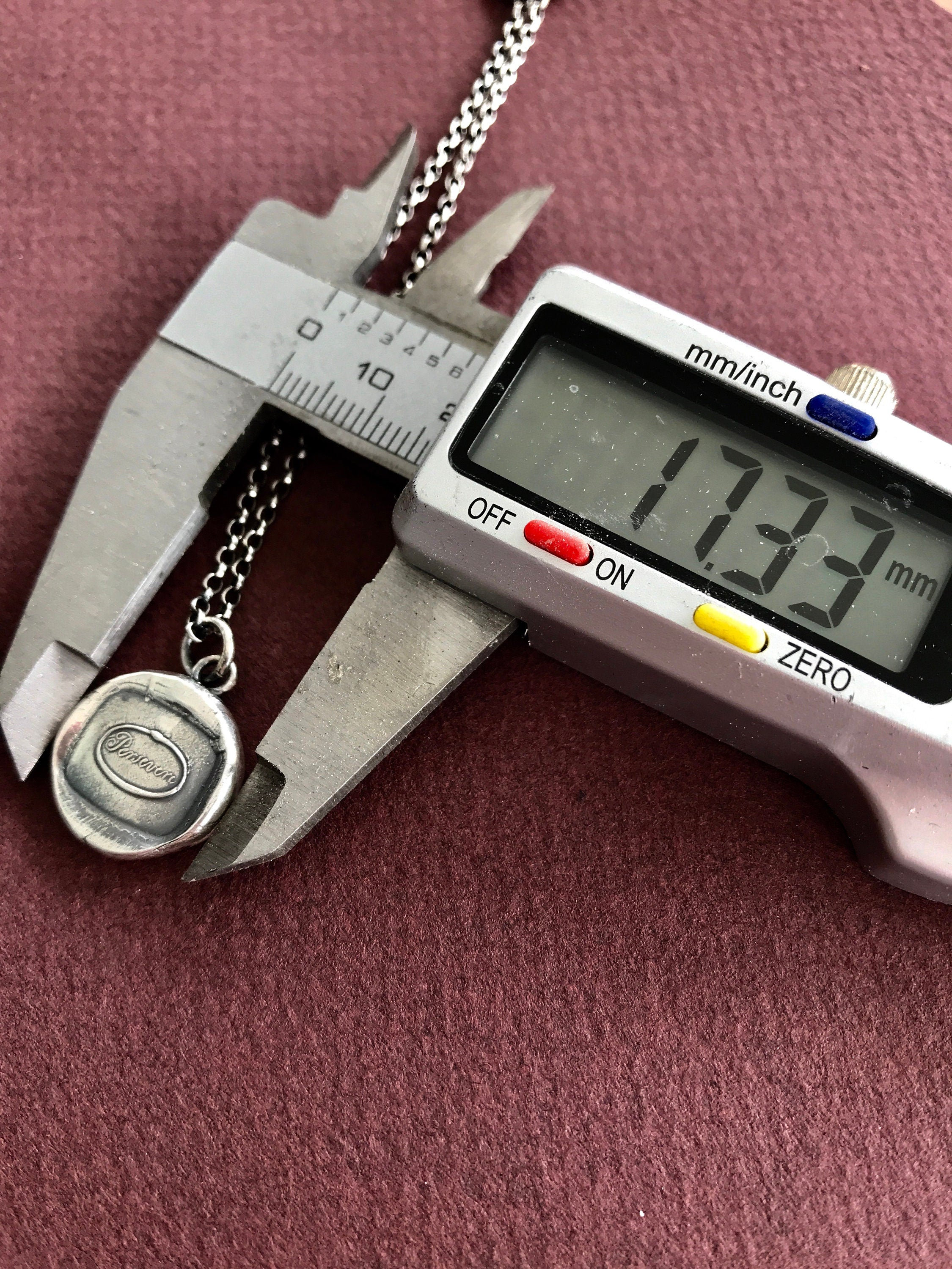 Persevere, Don't Give Up. Antique Wax Letter Seal. Sterling Pendant. - Etsy