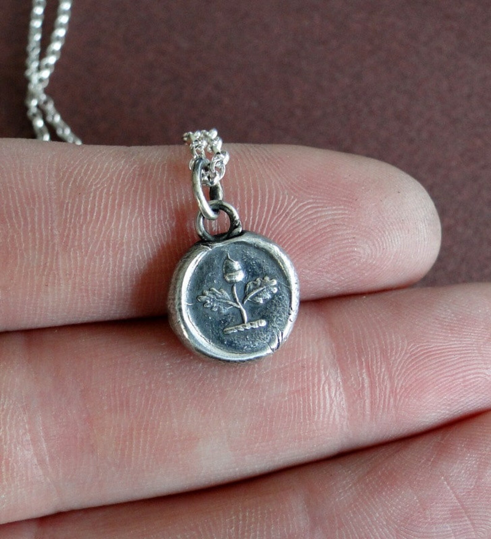 Independence, Acorn Pendant. Antique Wax Letter Seal Impression ...