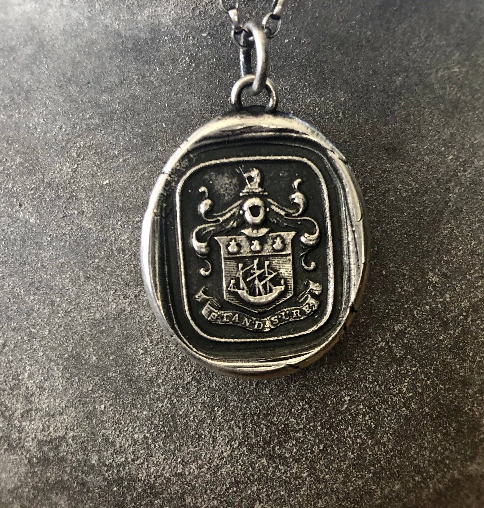 Stand Sure English Heraldry Wax Seal Impression. Ocean Themed - Etsy