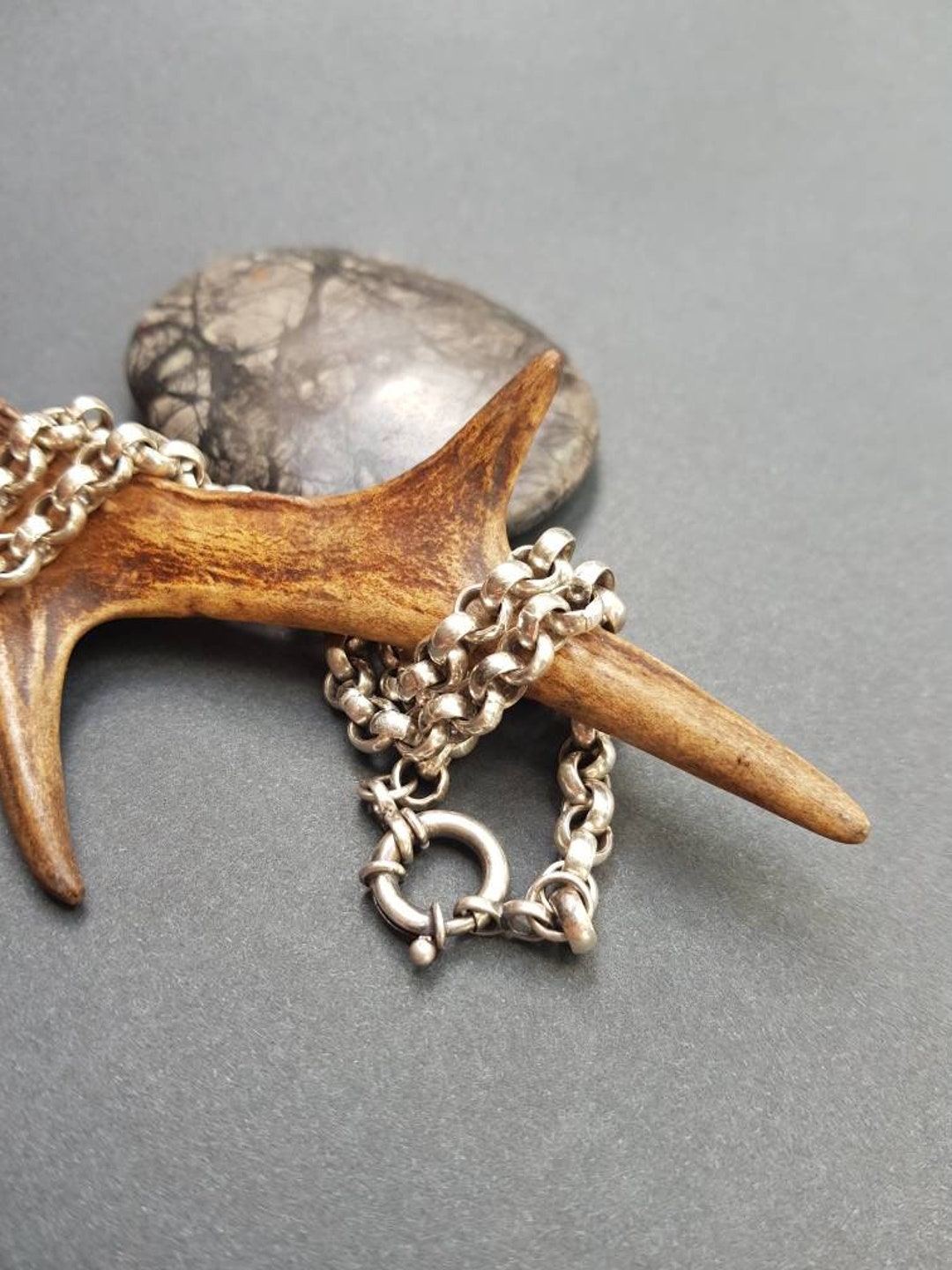 Heavy Silver Rolo Chain. Solid Silver Statement Chain. Luxe - Etsy