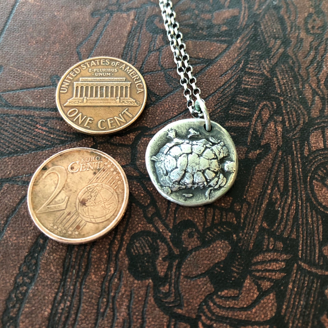 Ancient Greek Tortoise/turtle Coin Necklace. Handmade Sterling | Etsy