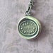 Trust Pendant. Antique Wax Letter Seal Pendant. Sterling Silver Italian ...