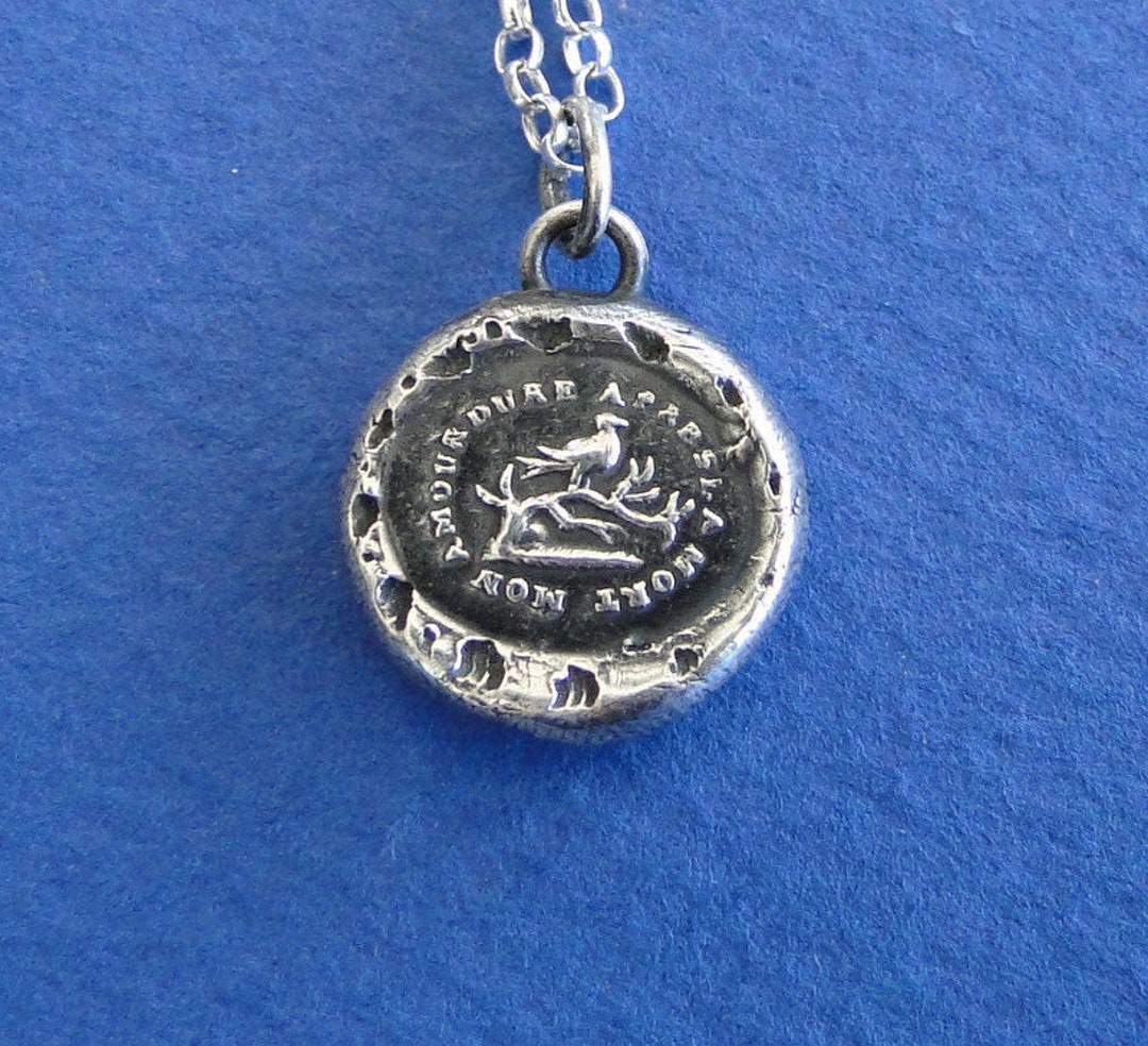 Everlasting Love.... Sterling Silver Romantic Gift. Antique Wax Letter ...