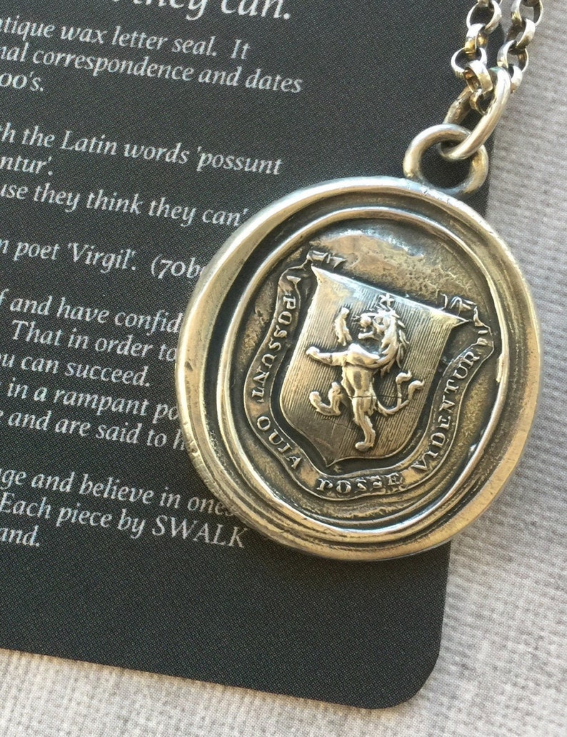 They Can Because They Think They Can! Believe in Yourself! Sterling Silver Wax Seal Impression ...