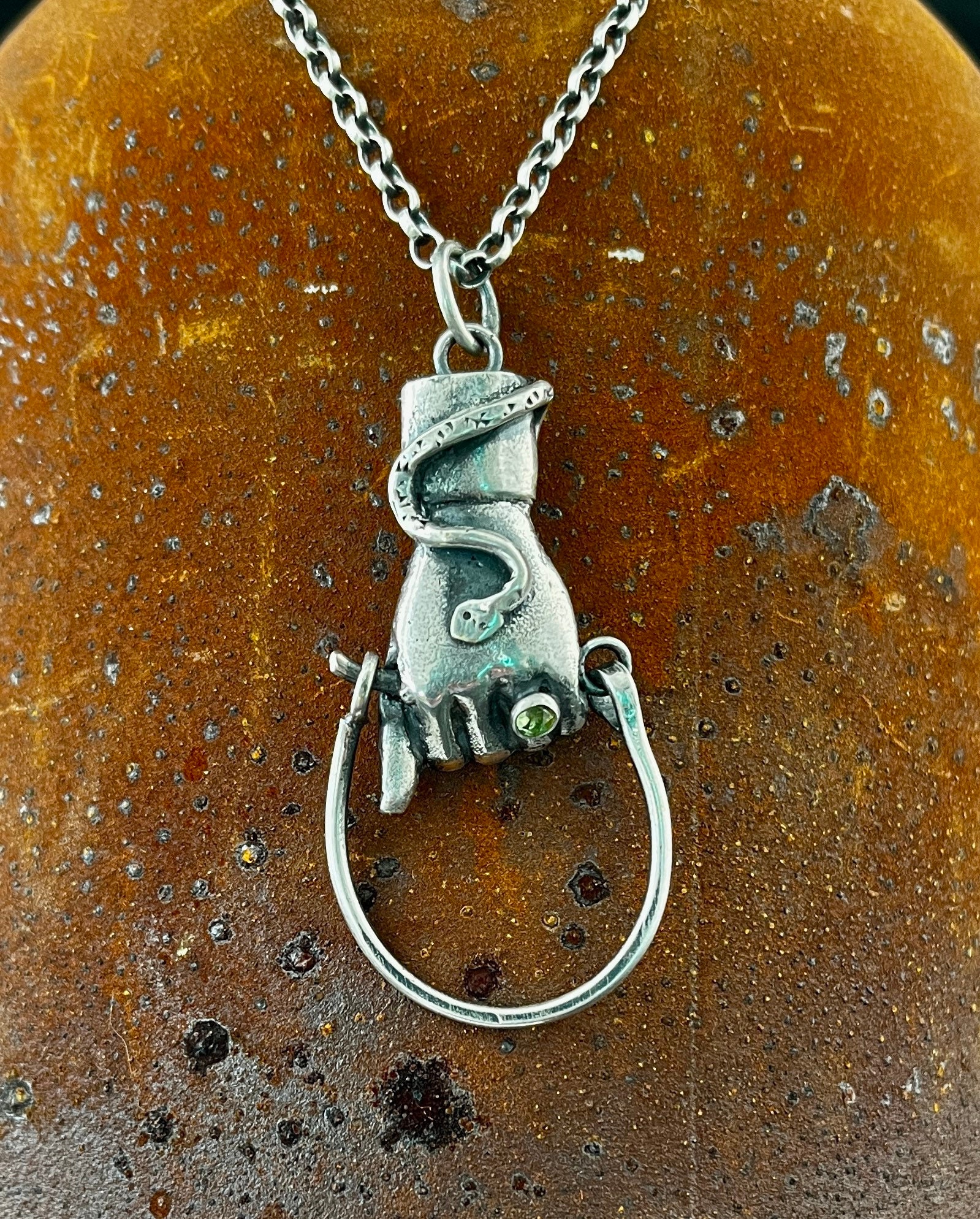 Charm Necklaces opens to hang your treasures. Sterling silver handmade ...