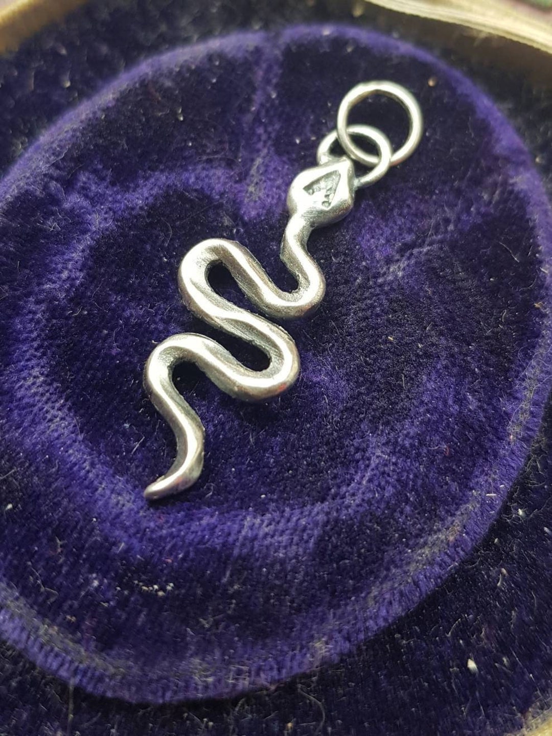 Sterling Silver Snake Pendant. Handmade Snake Charm. Add on for Your ...