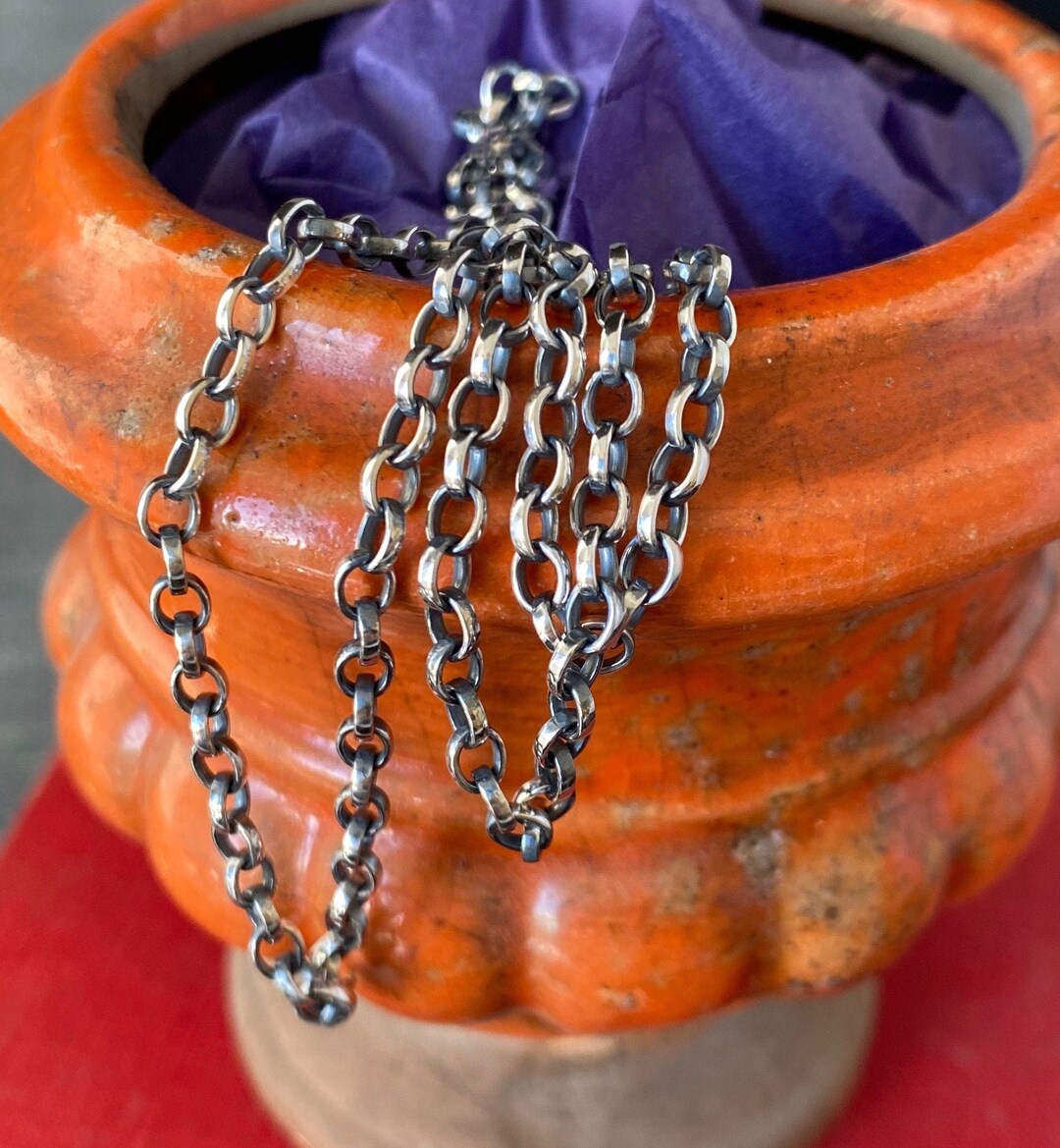 Lovely Solid, 3mm Sterling Silver, Rolo Chain, Chunky Sterling Silver ...