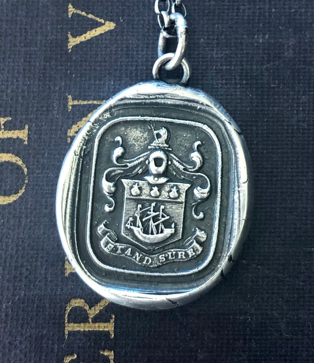 Stand Sure, English Heraldry Wax Seal Impression. Ocean Themed Family ...