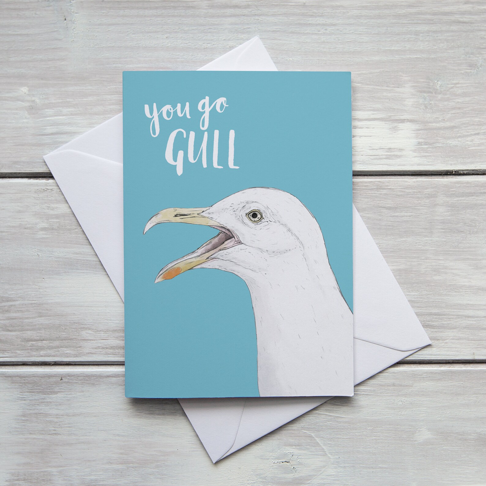 You Go Gull Seagull Pun Greetings Card - Etsy
