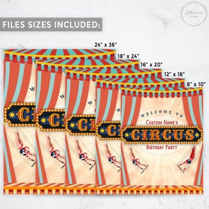 Circus Themed Welcome Signs, Circus Party Decor, Carnival Party Decor ...