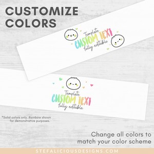 Cute Dumpling Water Bottle Labels, Bao Dim Sum Party Editable Template ...