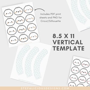 Cute Dumpling Cupcake Toppers, Cupcake Wrappers, Bao Dim Sum Party ...