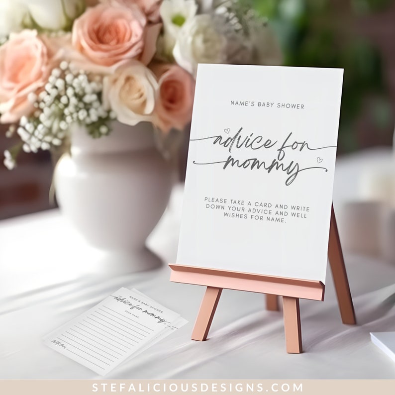 Baby Shower Advice Cards Set, Advice for Parents to Be, Baby Advice and ...
