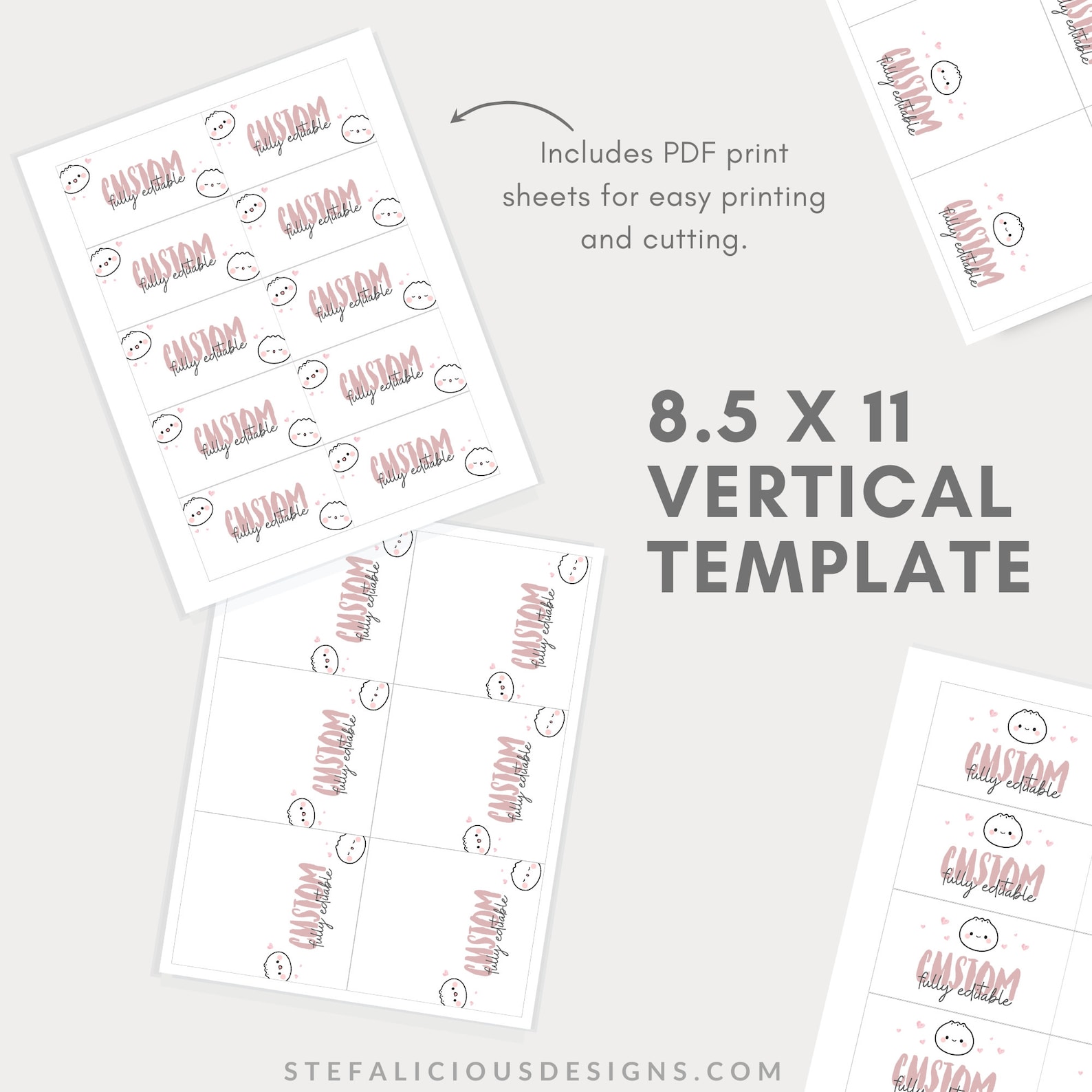 Cute Dumpling Table Cards, Dim Sum Place Cards, Bao Name Cards ...