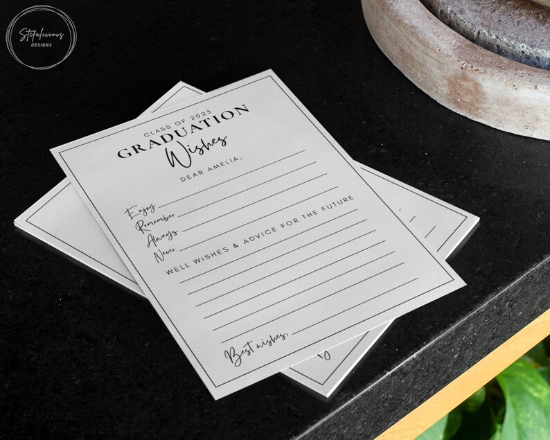Graduation Advice Cards Wishes for the Graduate Class of - Etsy