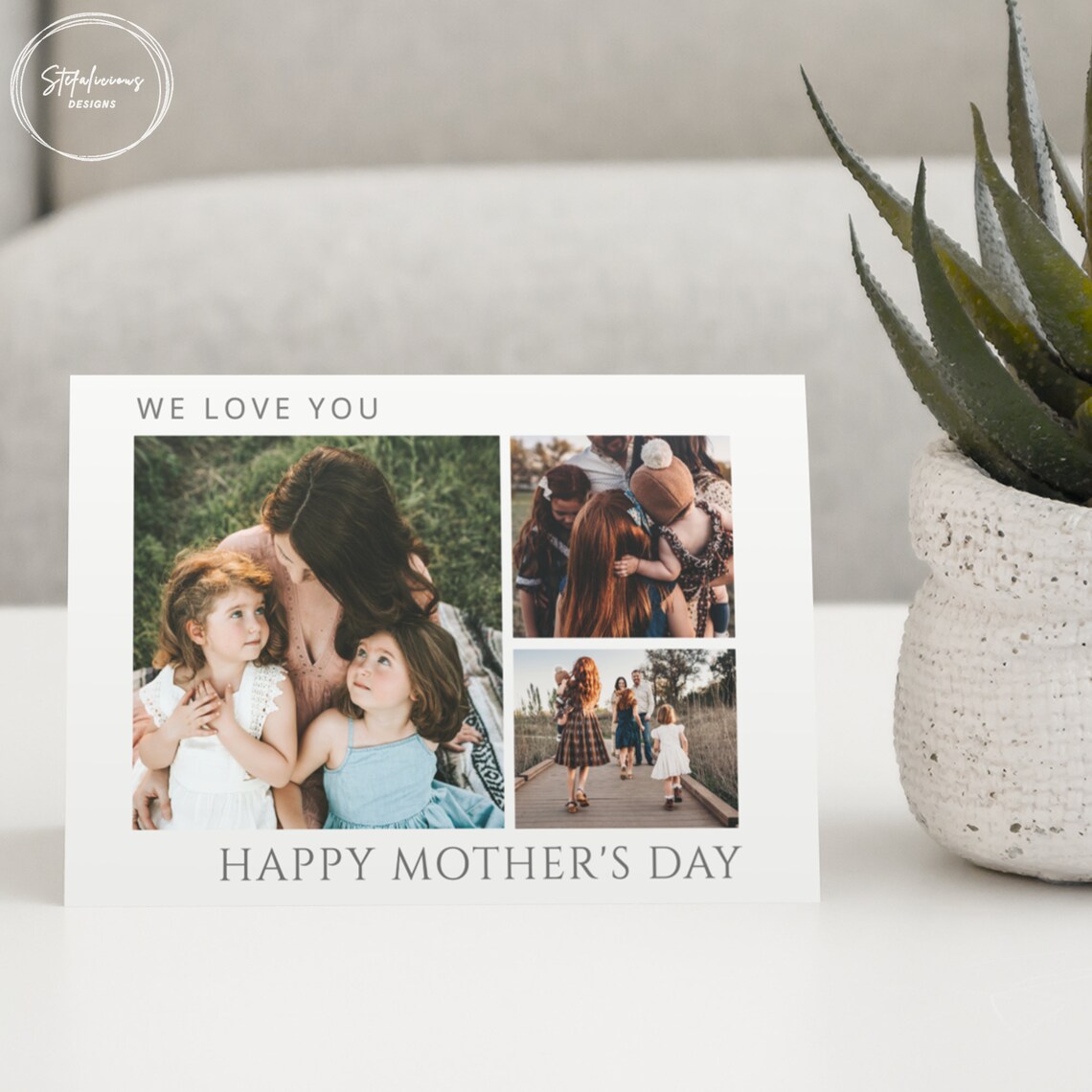 Editable Custom Photo Mother's Day Card, for Mom, Minimalist Card ...