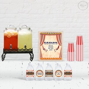 Editable Circus Party Table Signs, Carnival Party Decor, Digital ...