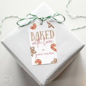 Christmas Gift Tags Editable Template, Christmas Cookie Exchange Baked ...